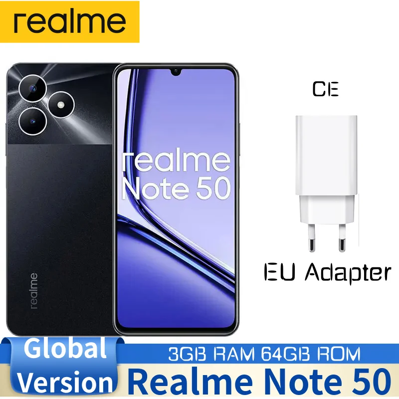 Original-Realme-Note-50-3GB-64GB-Mobile-Phone-6-74-Android-Type-C ...
