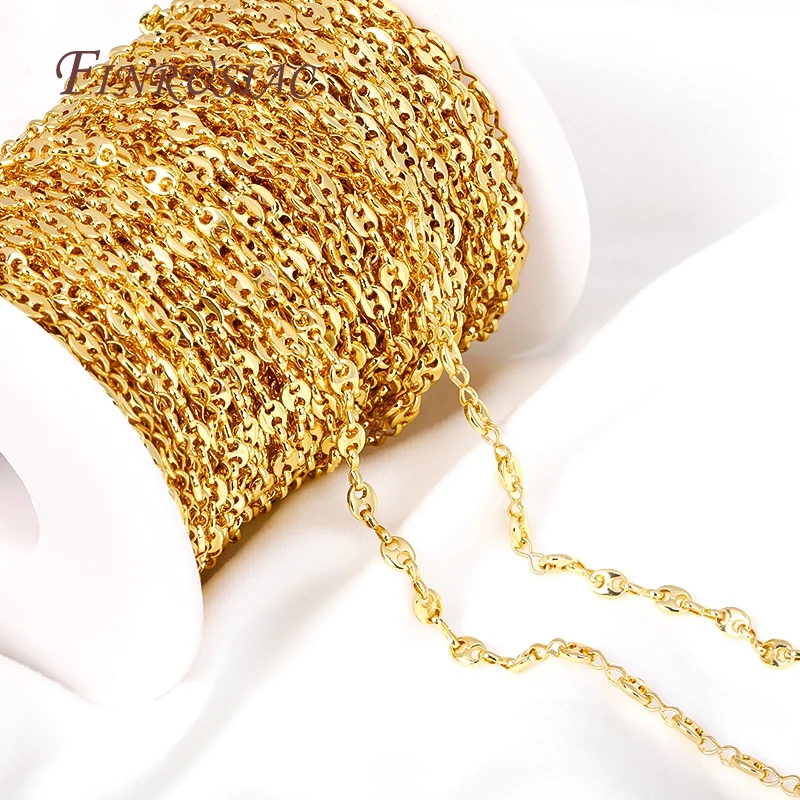 18K-Gold-Plated-Hip-Hop-Coffee-Bean-Chain-Wholesale-High-Quality-Metal ...