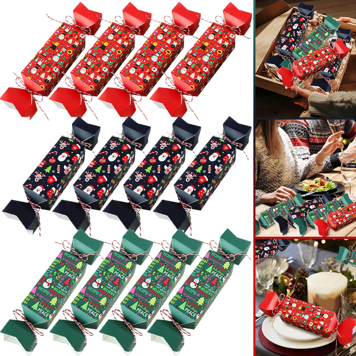 12Pcs-Christmas-Cracker-Kit-Box-DIY-Christmas-Party-Cracker-Candy-Boxes ...