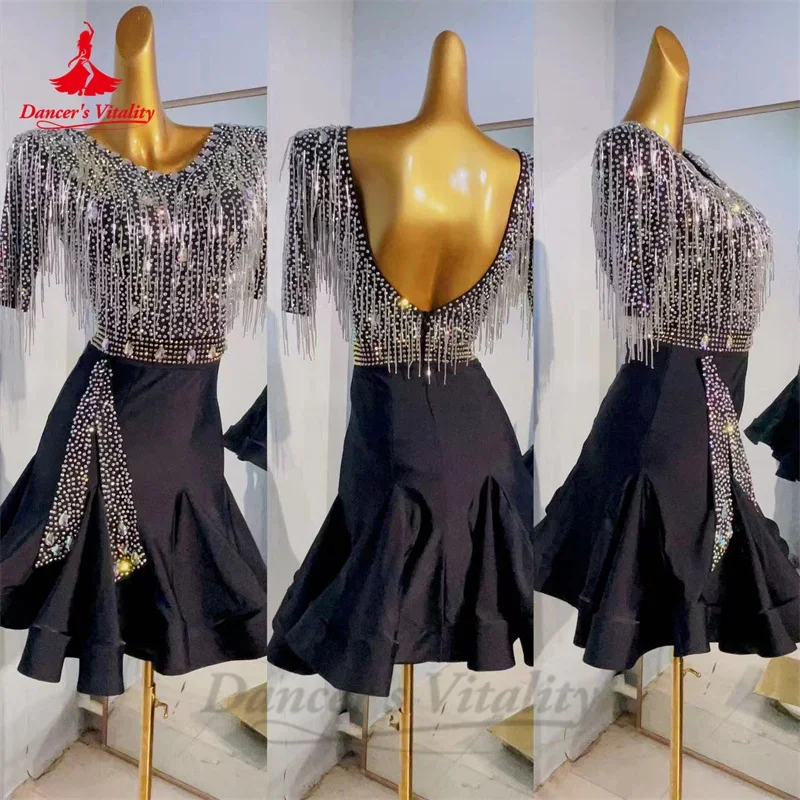 Vestido-de-rendimiento-de-baile-latino-para-mujer-ropa-de-competici-n ...