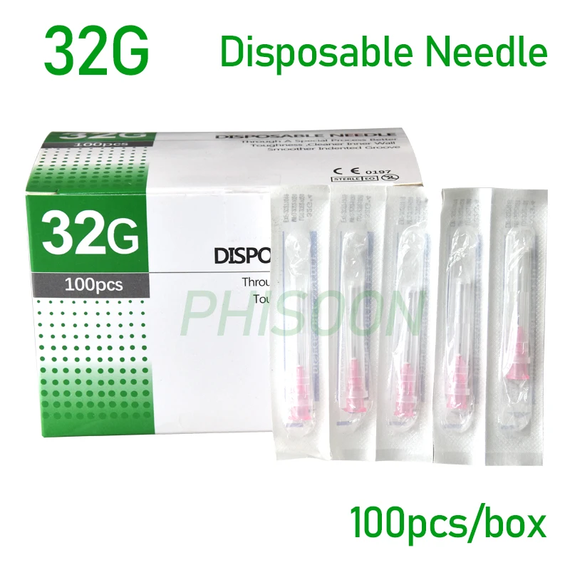 100pcs Painless small needle painless beauty ultrafine 32G * 4mm , 32G ...