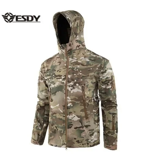 Esdy-Tactical-Fleece-lined-Camouflage-Shark-Skin-Softshell-Outdoor-Clothing-Waterproof-Fishing ...