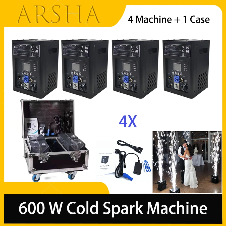 4 Stuks 600W Koude Vonken Machine Met Flight Case Sterretje Bruiloft ...