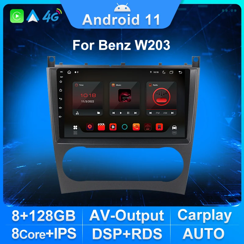 Android-11-for-Mercedes-Benz-W203-W209-W219-W169-A160-C180-C200-C230 ...