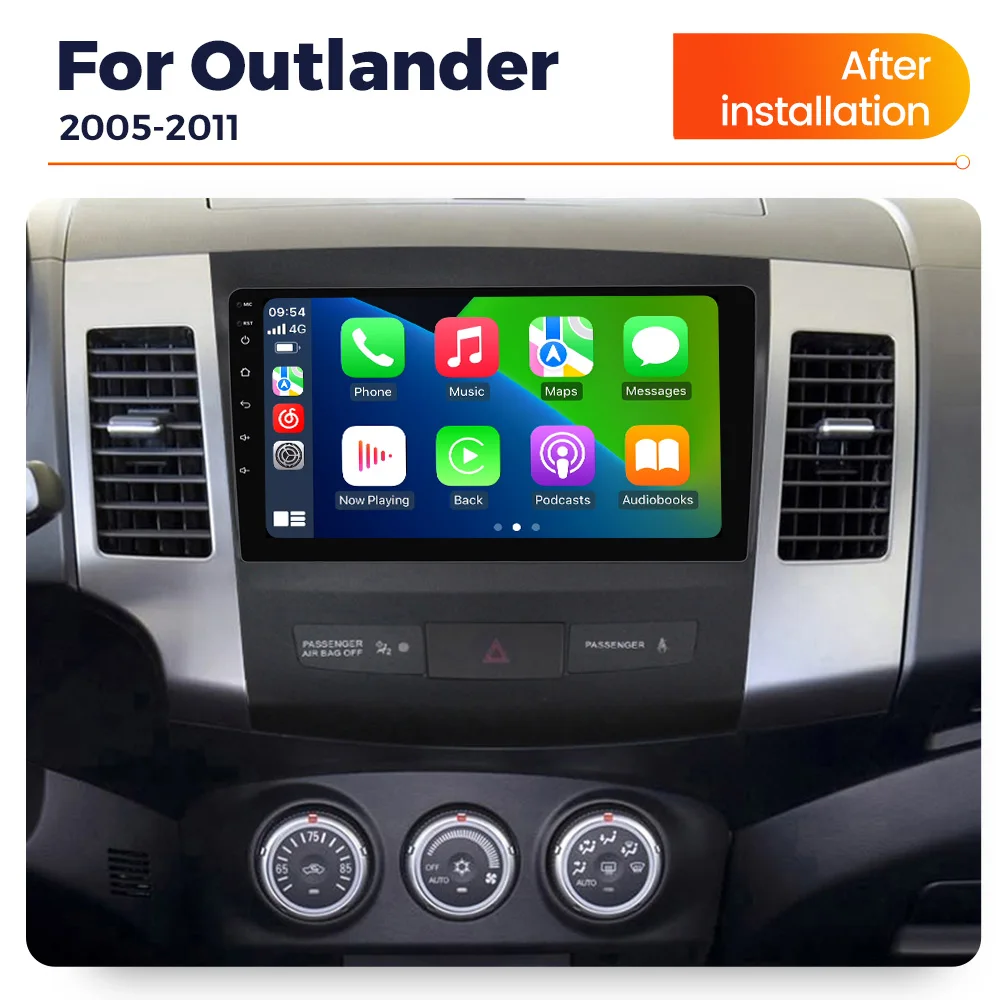 MEKEDE Штатная магнитола для Мицубиси Аутлендер Mitsubishi Outlander Xl ...
