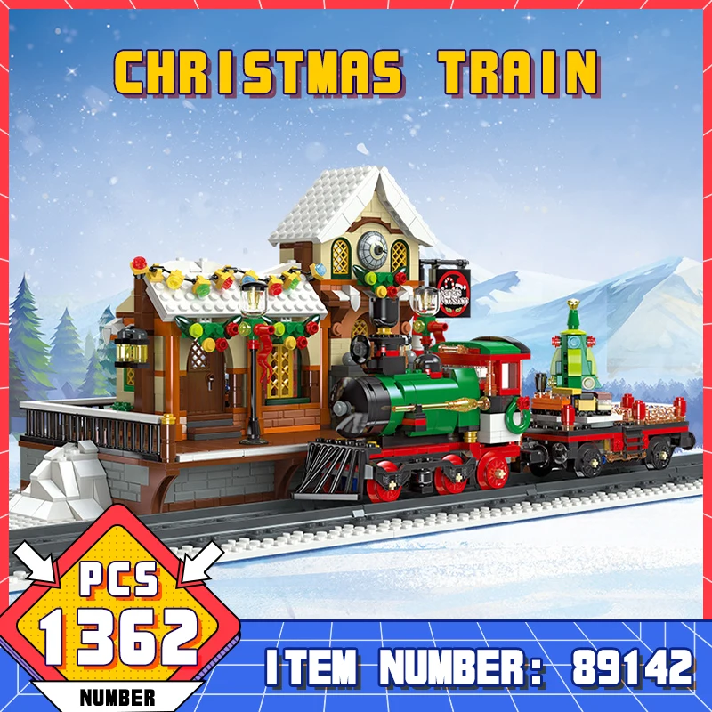 89142-City-Street-View-Christmas-Rail-Train-Building-Block-With-Lights ...