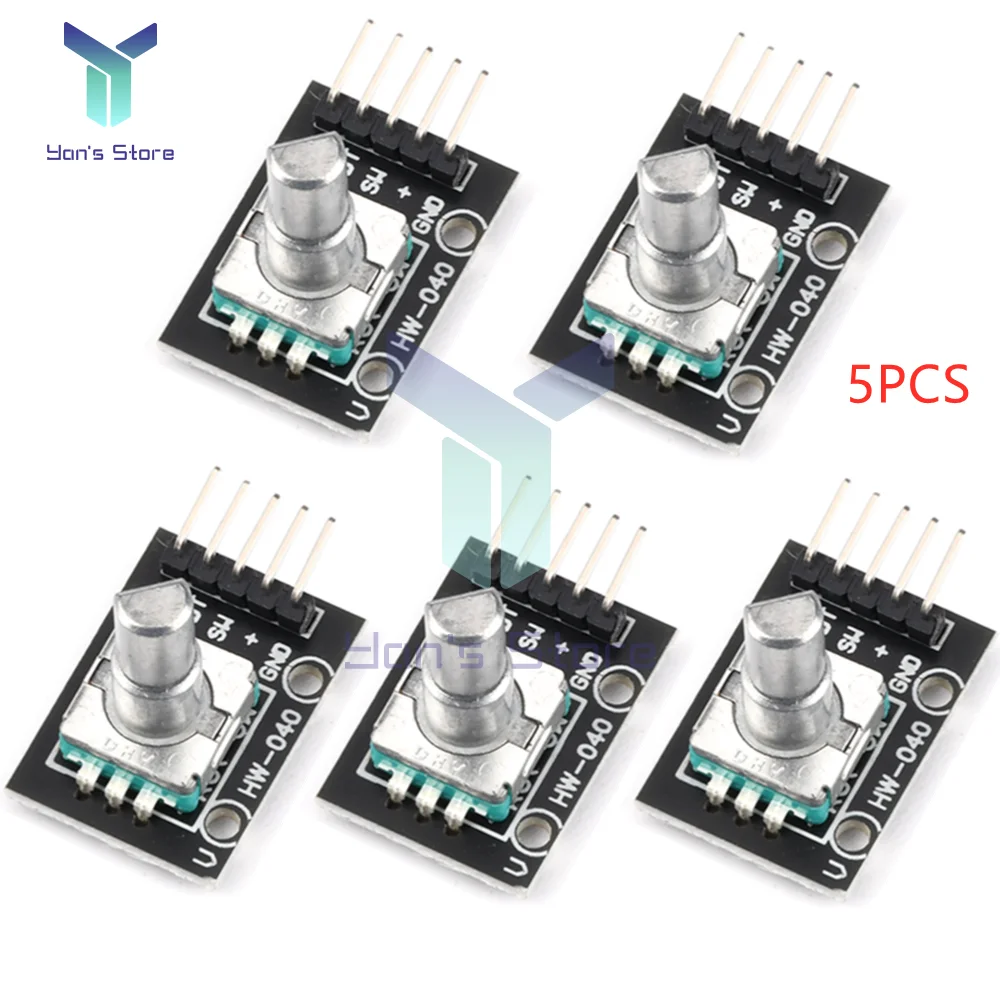 5PCS/lot KY-040 360 Degrees Rotary Encoder Module Sensor Switch With ...