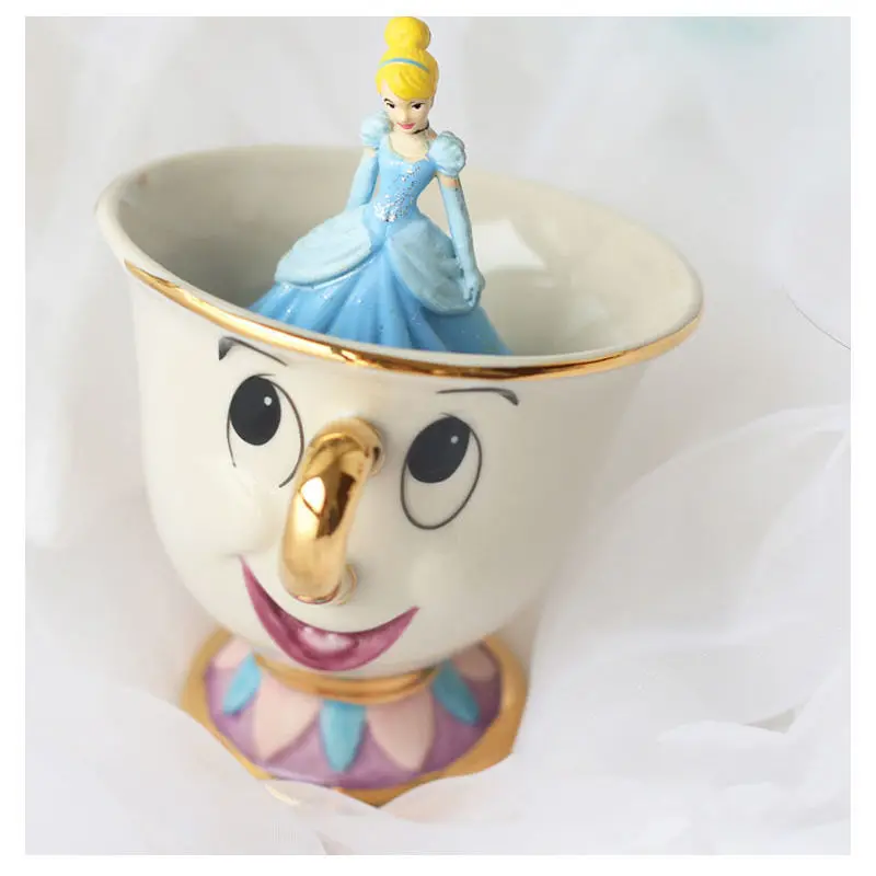 디즈니 생일 선물 아름다움과 짐승 주전자 주전자 부인 Archie 세라믹 컵 주전자 부인 Potts 스테레오 주전자 컵 할로윈 ...