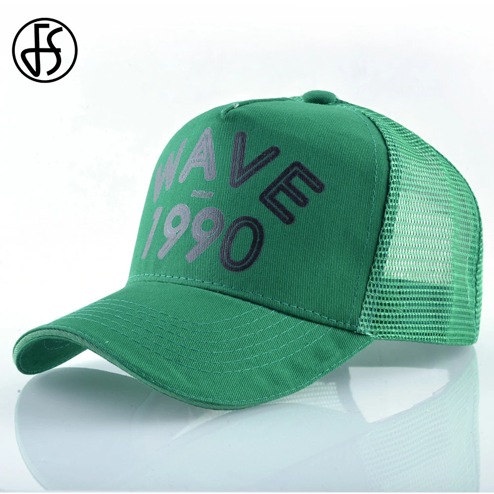 FS-Fashion-Summer-Green-Trucker-Hats-Snapback-Hip-Hop-Men-Mesh-Cap ...