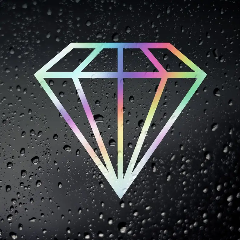 Diamond JDM Oil Slick Chrome Car Sticker Drift Touge Dub Euro VAG ...