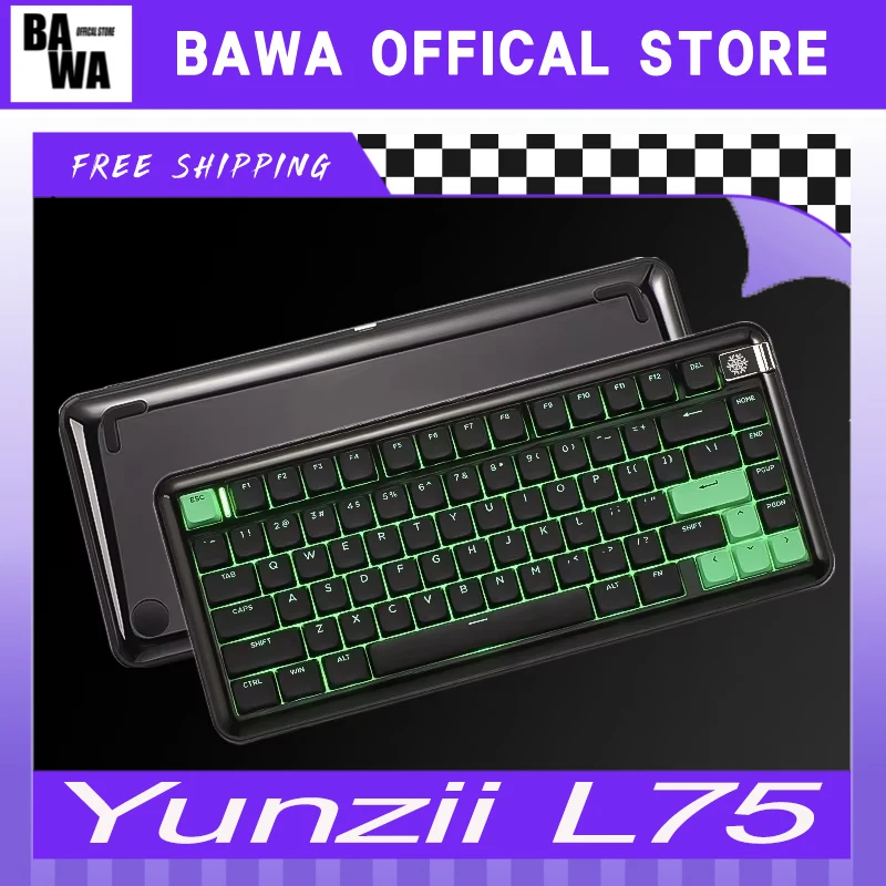 Yunzii-L75-Low-Profile-Switch-Keyboard-Tri-Mode-Wireless-Mechanical ...