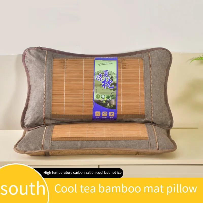 Rattan Mat Pillow, Bamboo Cooling Pillow, Tea Ice Silk Pillow Core ...