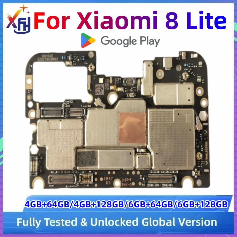 Original-Unlocked-Motherboard-For-Xiaomi-Mi-8-Lite-8Lite-Mainboard-64GB ...