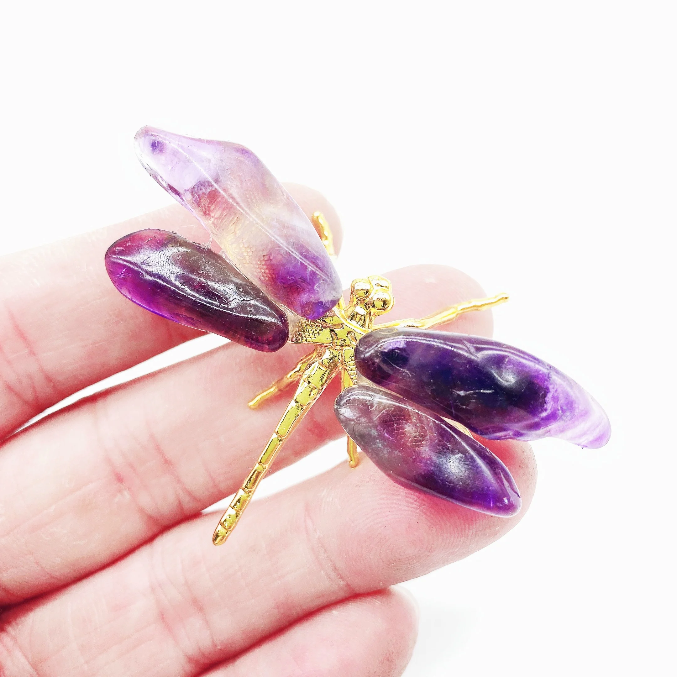 2pcs-Natural-amethyst-Energy-Reiki-stone-dragonfly-carving-decoration ...