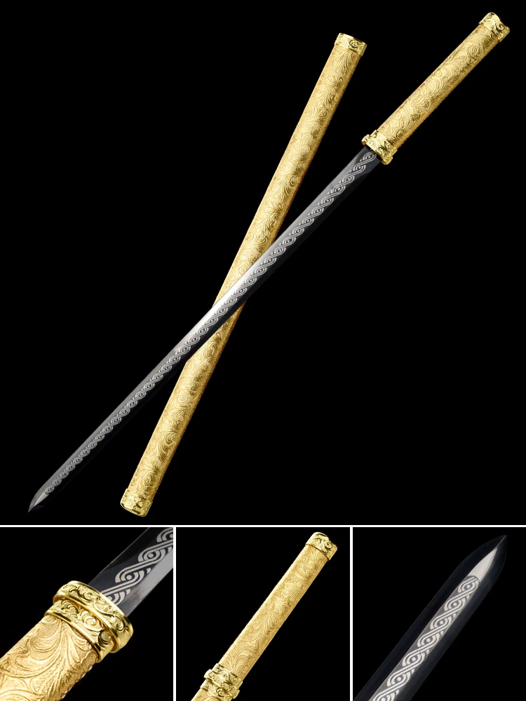 Chinese-Tang-Dragon-Swords-High-Manganese-Steel-Blade-Real-Full-Tang ...