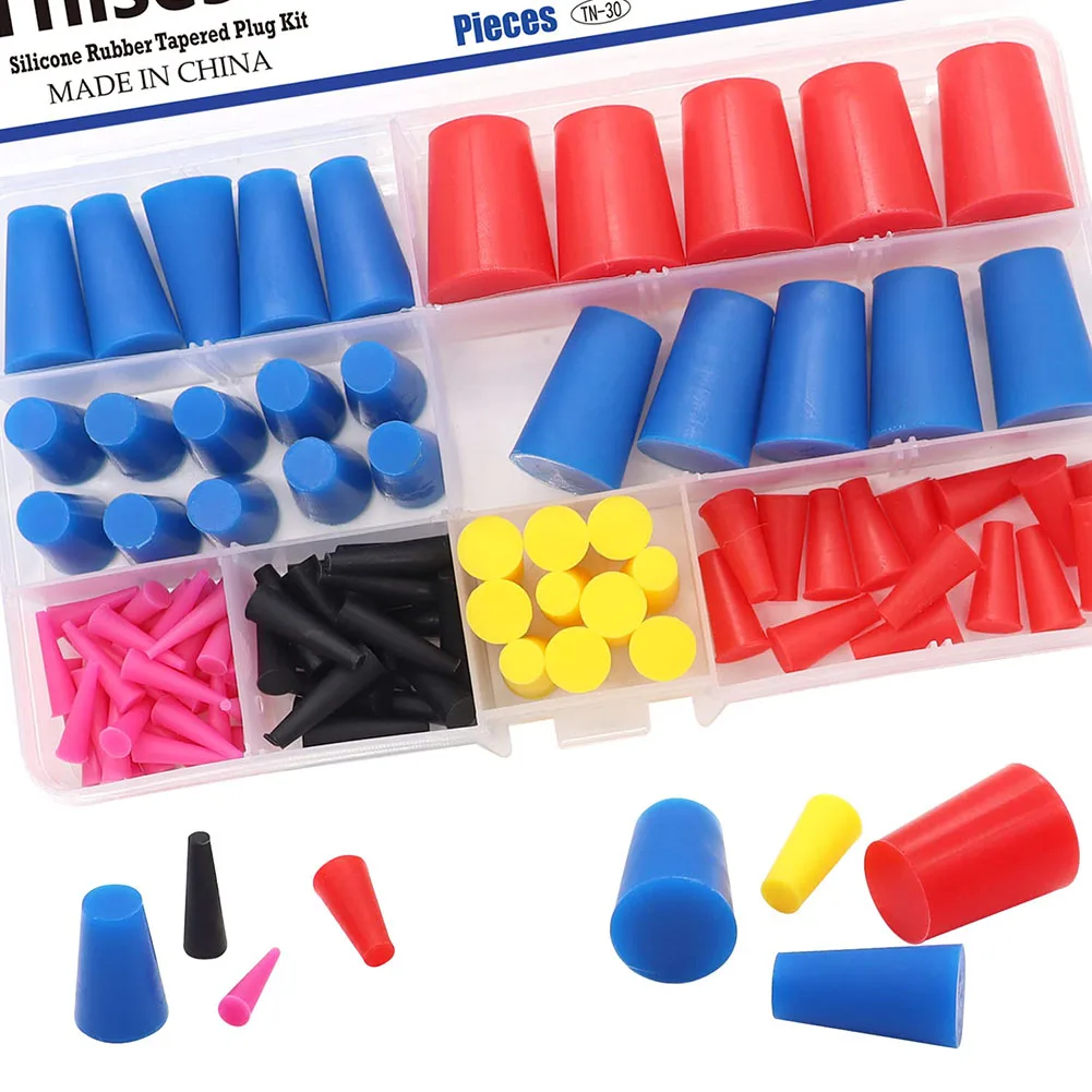 105 Pcs High Temp Masking Powder Coating Silicone Cone Plugs Assortment ...