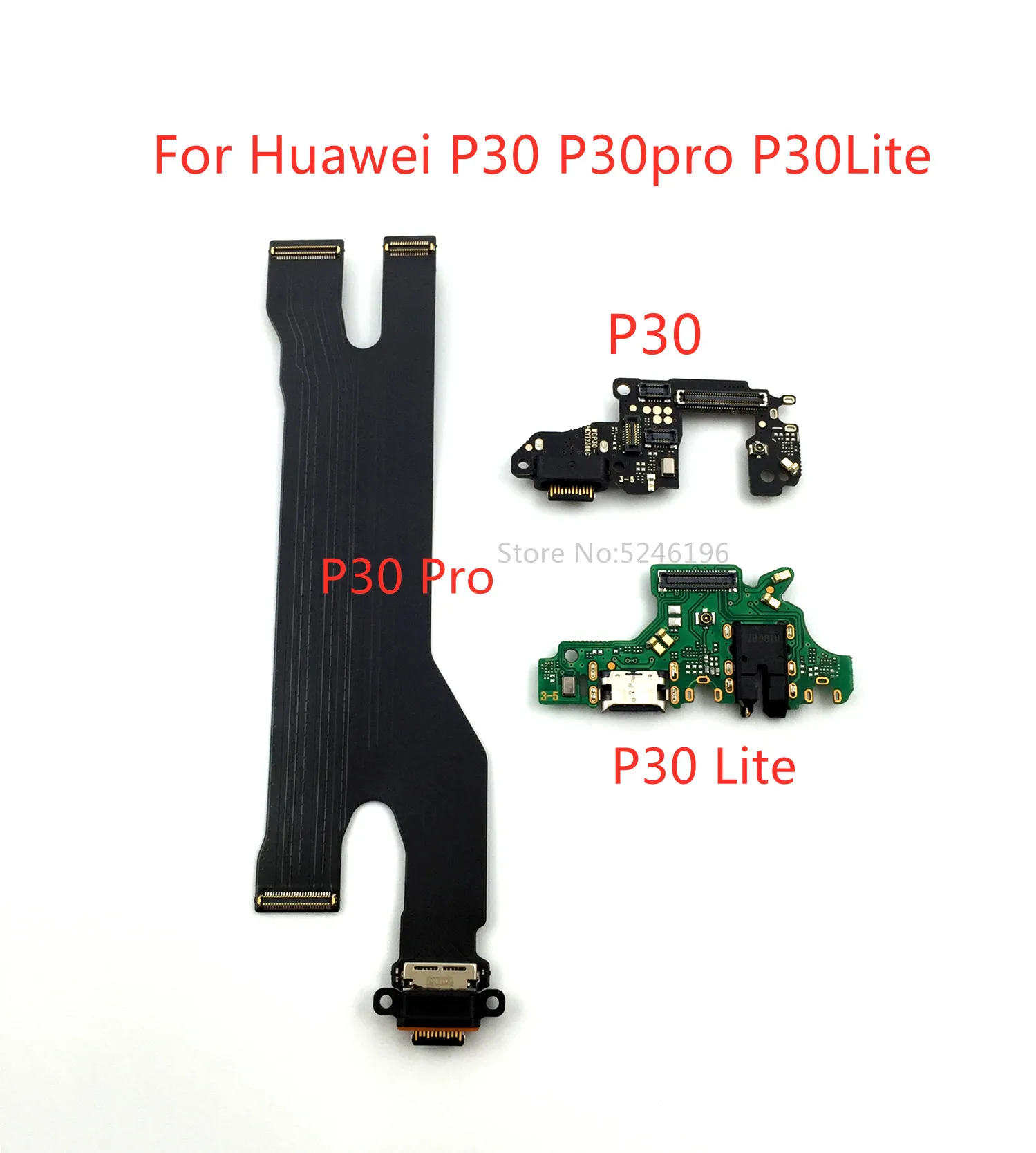 1pcs USB Charging Port Charger Base Connector Soft Cable For Huawei P30 ...