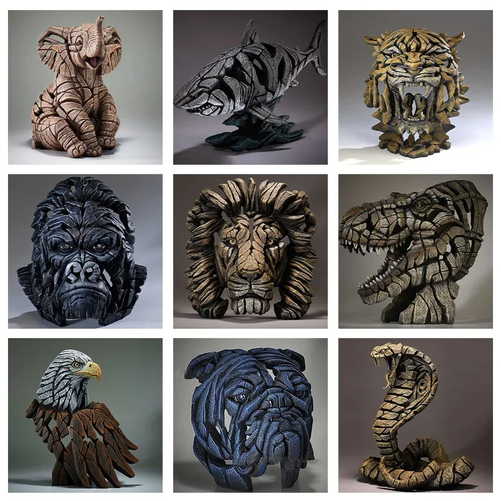 contemporary Animal Scul Animal Sculpture Collection Tiger Bust by of ...