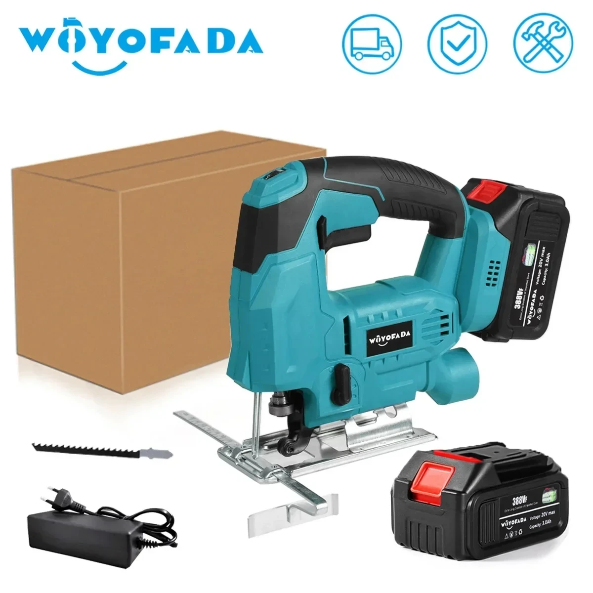 20V 55mm 2700RPM Cordless Jigsaw Electric Jig Saw Portable Multi ...