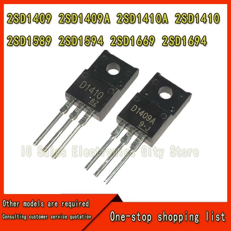 10 piezas 2sd1409 2sd1409a 2sd1410a 2sd1410 2sd1589 2sd1594 2sd1669 ...