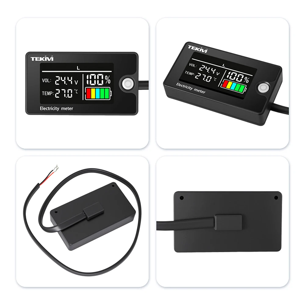 6840C DC 8-100V Digital Battery Capacity Indicator Voltmeter LCD ...