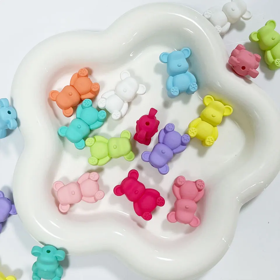 Cute-Rubber-Bear-Kawaii-Beads-For-Jewelry-Making-DIY-Crafts-Decorations ...