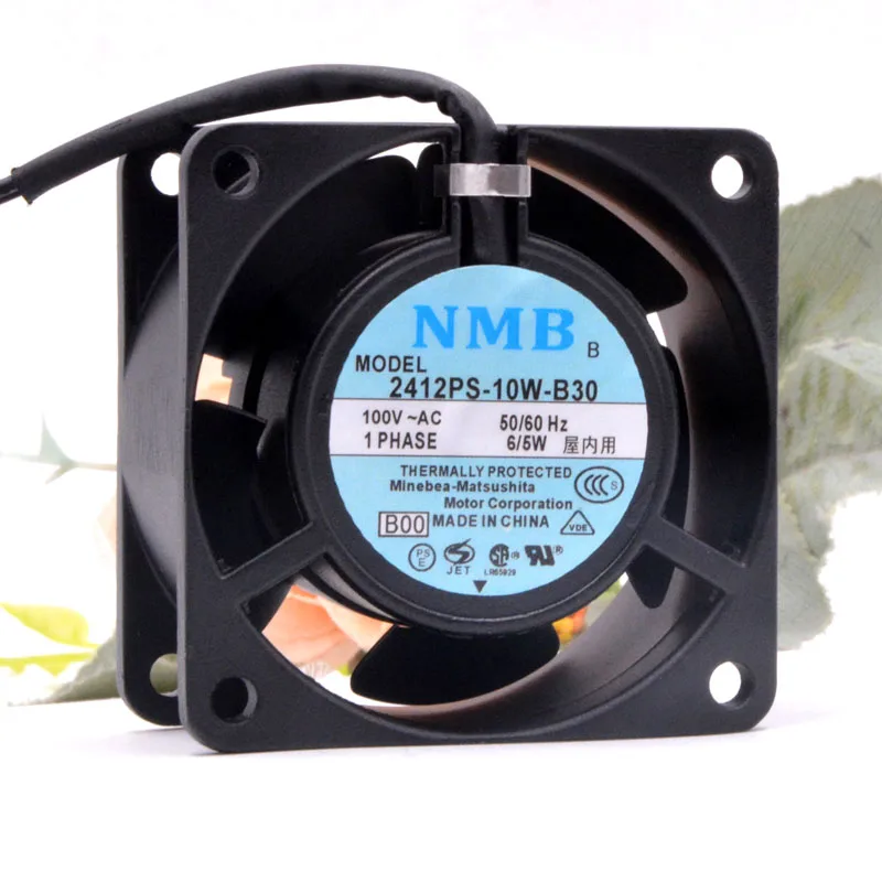 original NMB 2412PS-10W-B30 6028 6cm 100V 6W silent aluminum frame ...