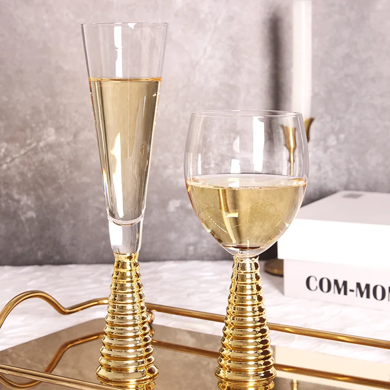 Creative-Electroplating-Golden-Wine-Glass-Cocktail-Glass-Golden-Base ...
