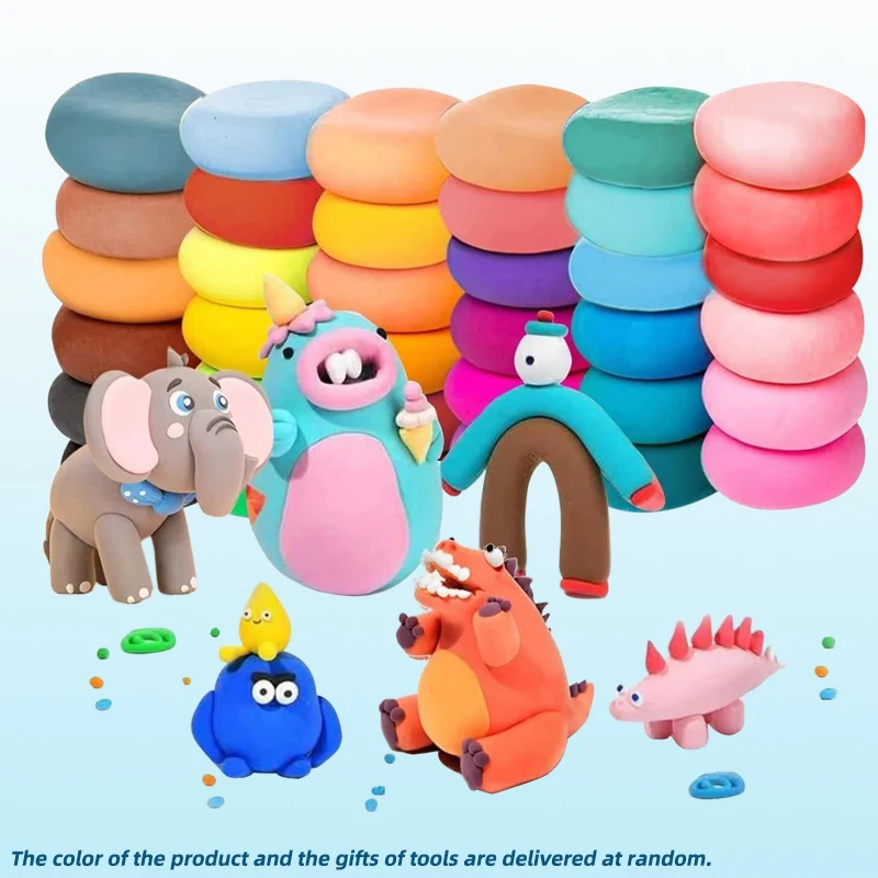 Conjunto de Argila Super Leve para Modelagem: 12, 24 ou 36 Cores ...