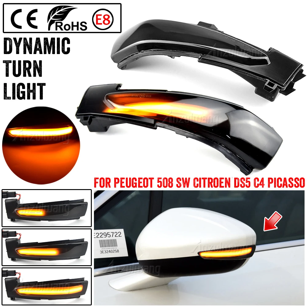 2-Pcs-Dynamic-LED-Rearview-Mirror-Indicator-Turn-Signal-Light-6325J4 ...