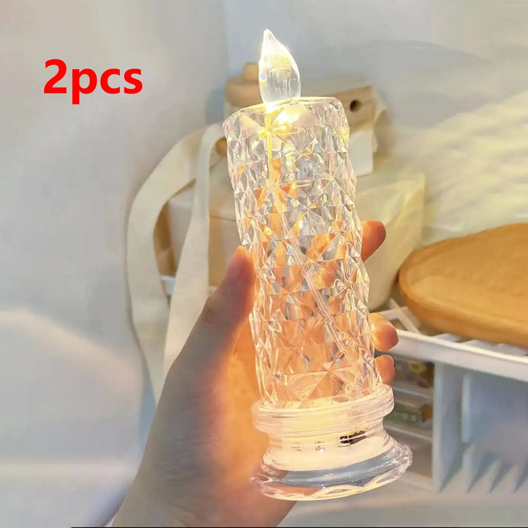 2pcs-LED-Plastic-Candles-Creative-Romantic-Electronic-Candle-Lights ...