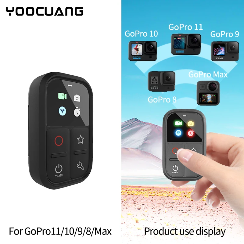 Remote Control for GoPro hero 11 10 9 8 Max with Stick Mount and Wrist ...