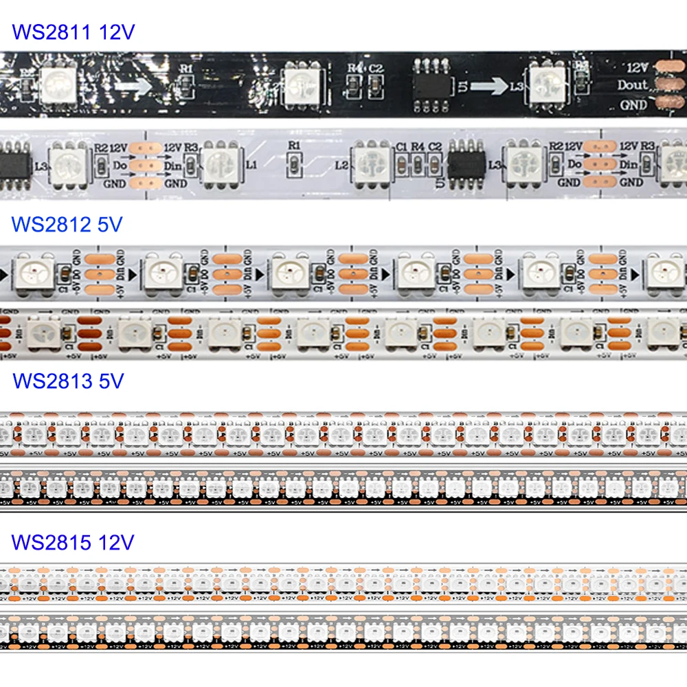WS2812B-WS2811-WS2813-WS2815-30-60-pixels-leds-m-RGB-LED-Strip ...