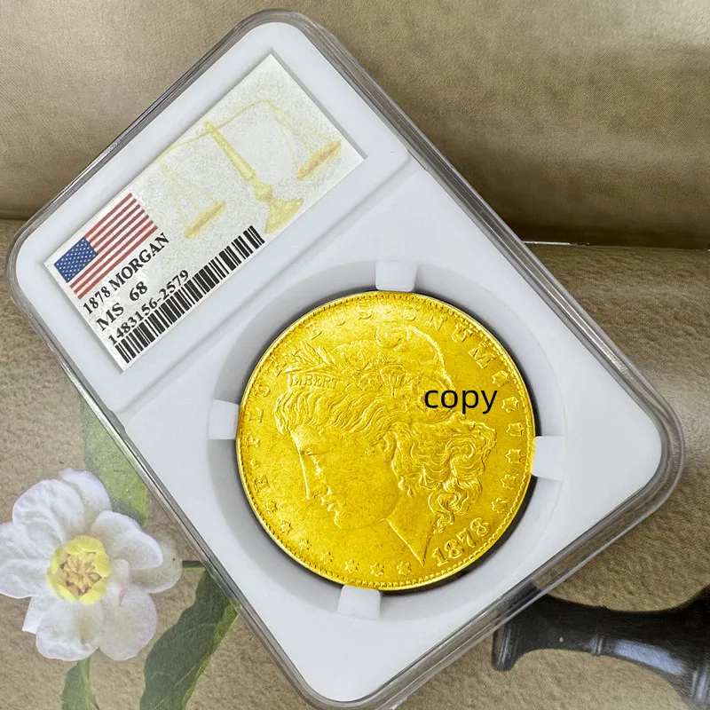US-1888-Morgan-Replica-Gold-Coin-souvenirs-gift-ideas-Old-Antiques ...