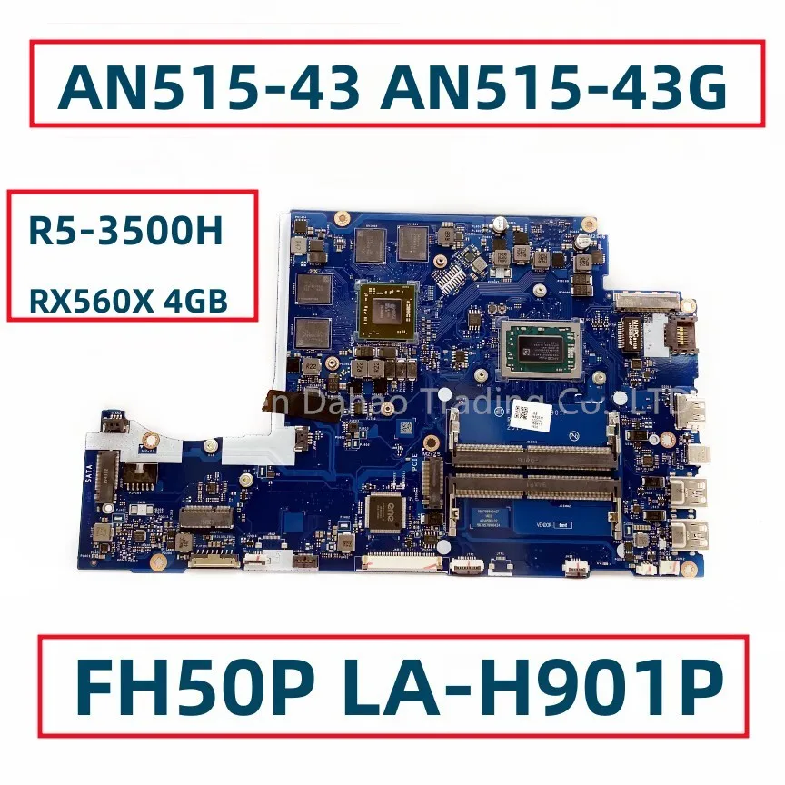 For-Acer-AN515-43-AN515-43G-Laptop-Motherboard-FH50P-LA-H901P-With-R5 ...