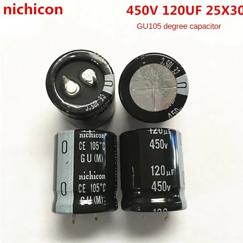 1PCS-450V120UF-25X30-nichicon-electrolytic-capacitor-120UF-450V-25-30-GU-105-degrees.jpg