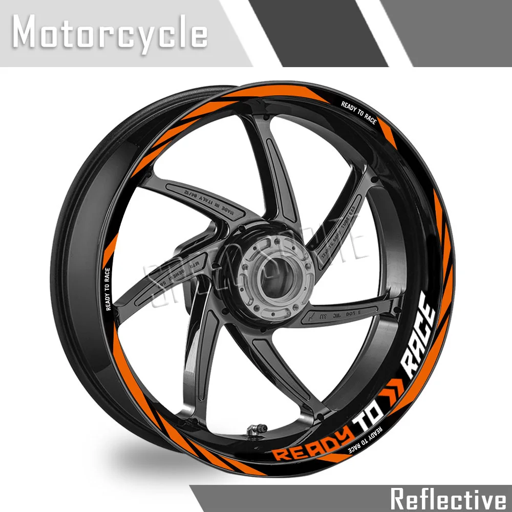 Roda reflexiva Adesivo para KTM R2R DUKE, Decalque, Rim, Fita Stripe ...