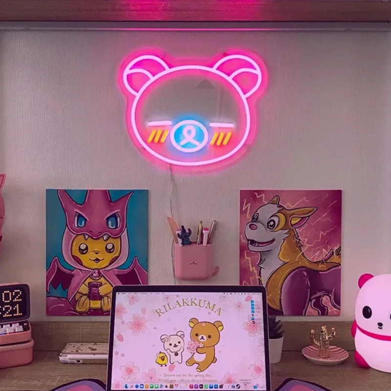 Cute Bear Neon Sign Custom Toy Store Signage Animal Led Sign For ...