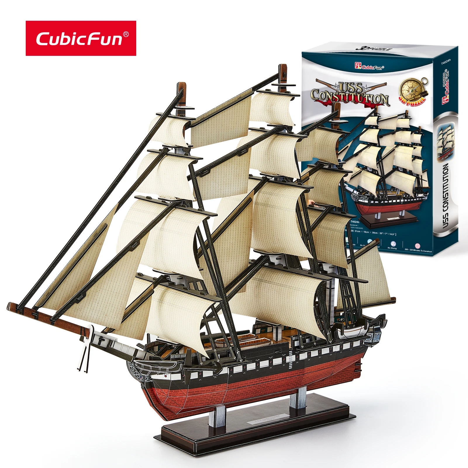 Cubicfun 3d Puzzle Uss Constitution Vessel Ship Model Us Navy Building ...