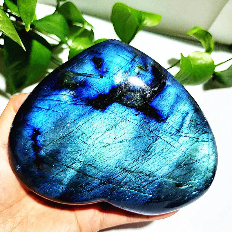 Natural-Blue-Labrador-Stone-Crystal-Heart-Palm-Powerful-Energy-Play ...
