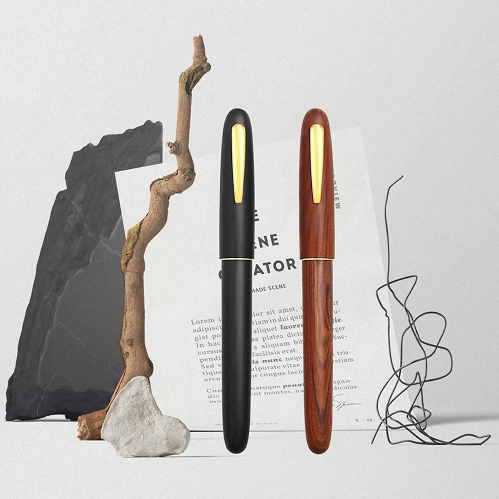 Retro-Chinese-Style-fountain-pen-Handmade-Brass-Sandalwood-Solid-Wood ...