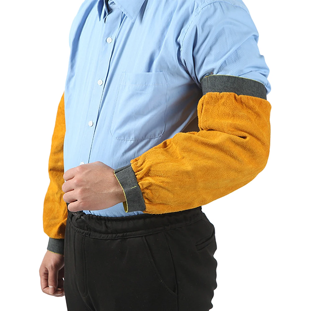 Times-kMOCOHANA Leather Welding Sleeves Arm Protection Heat Flame ...