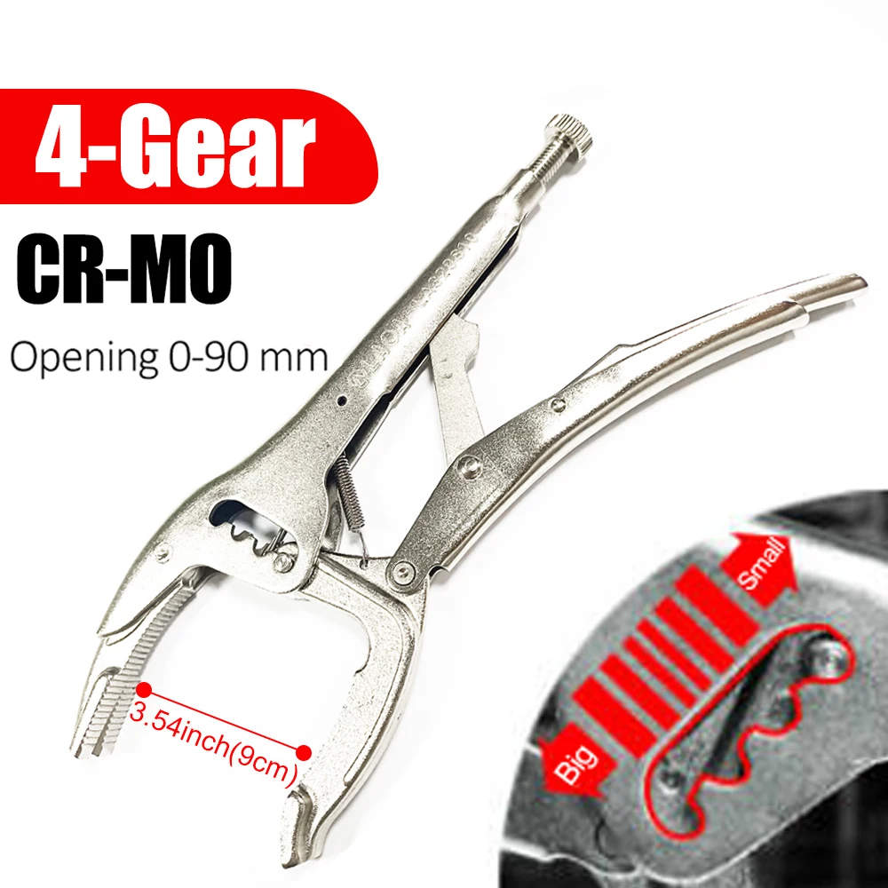LAOA-10-Inch-Locking-Pliers-2-4-Gears-Round-Alligator-Nose-Vise-Clamp ...