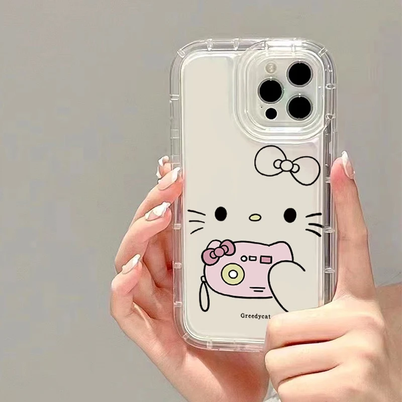 Прозрачный чехол Lovely Hello Kitty Bow для Xiaomi 12t 13t 14 13 12 Pro