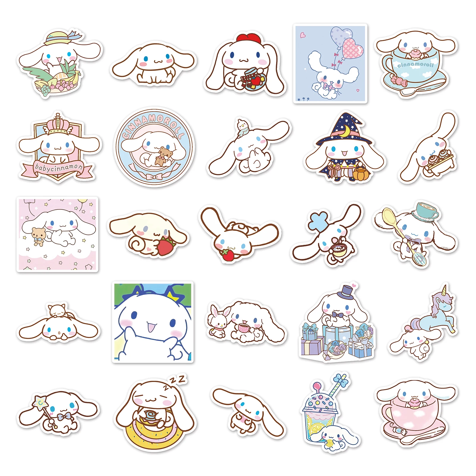 50pcs cute Sanrio Cinnamoroll waterproof stickers ornament Child ...