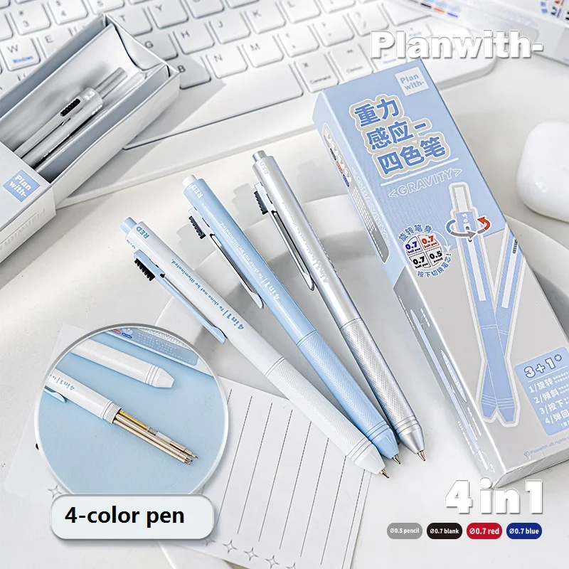 Multifunctional-Ballpoint-Pen-Four-In-One-Gravity-Sensing-Student ...