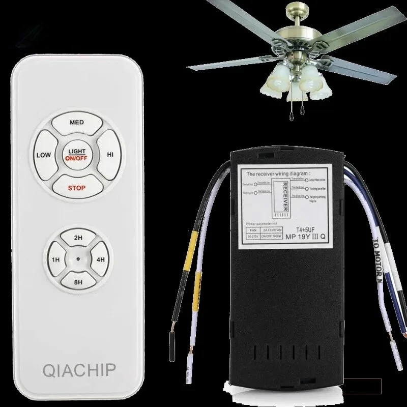 GERMA Universal Ceiling Fan Lamp Remote Control Kit AC 110-240V Timing ...