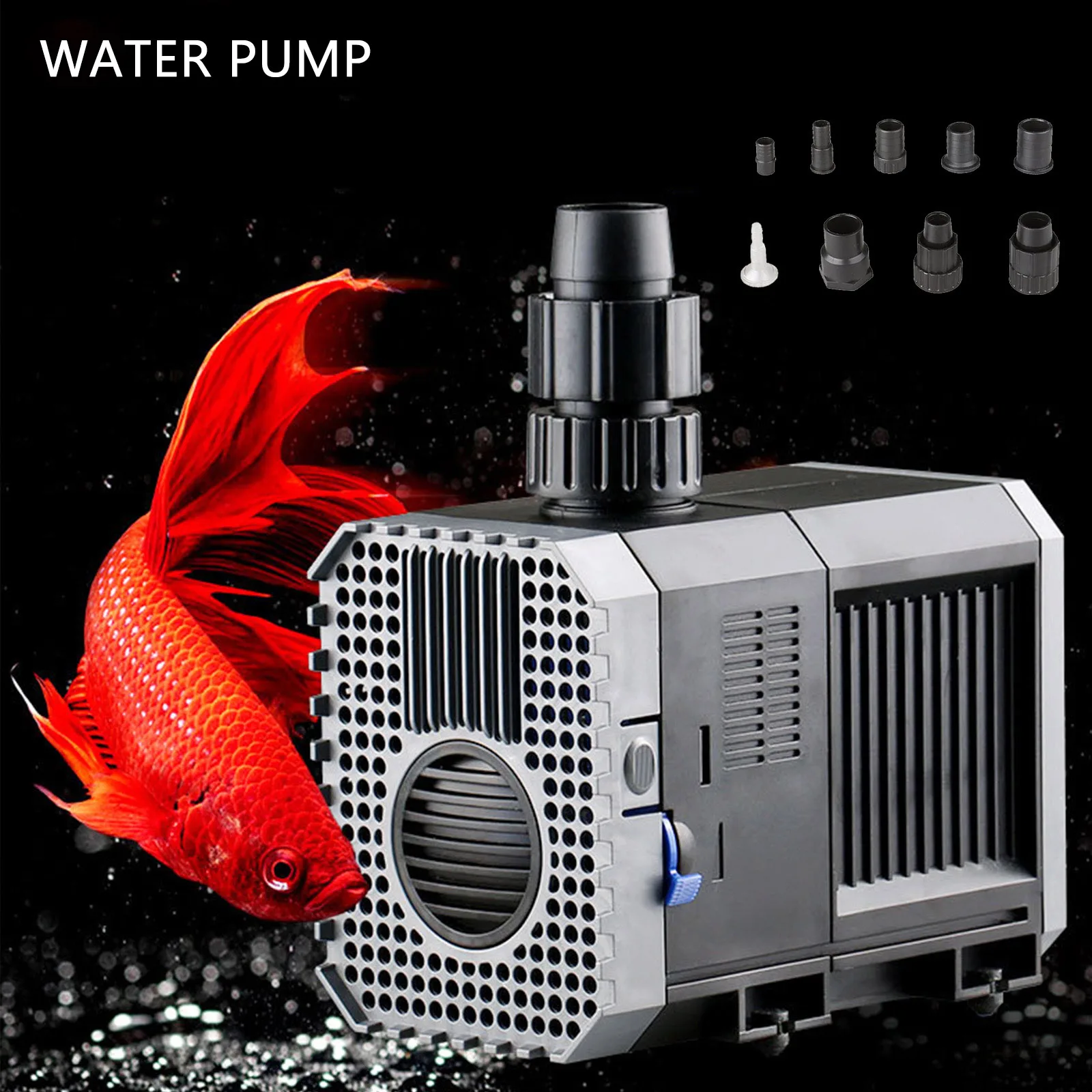 Ultra-Quiet 220V-240V 7-80W Aquarium Submersible Water Pump Fountain ...