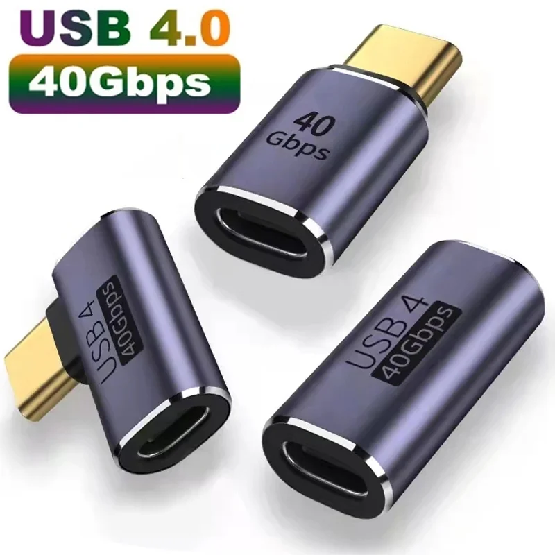 Type C Adapter Elbow USBC Female To Male Cable Connector Data High ...