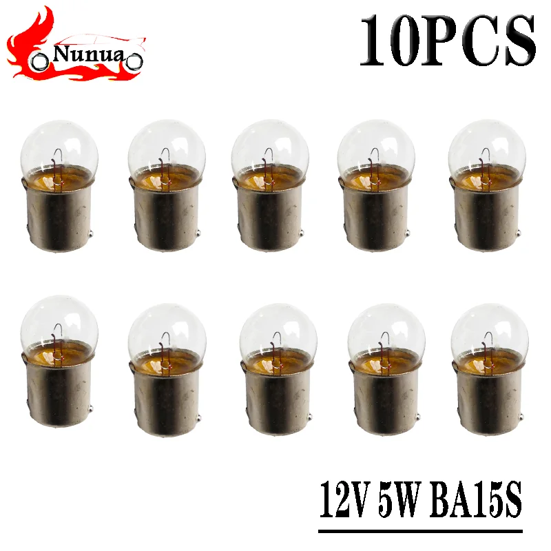10pcs G18 Car Bulb Door Lights 5W 12V BA15S Clear Recar Cxternal Lights ...